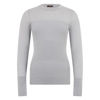 Moorer Pullover mit Rundhalsausschnitt - - Knitwear - Damen - Grau - XS