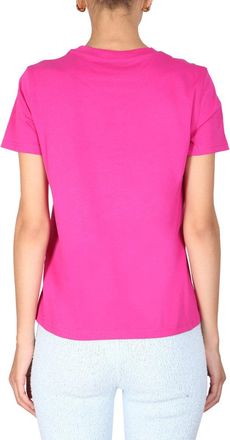 Moschino Logo-Printed Cotton T-Shirt - Purple