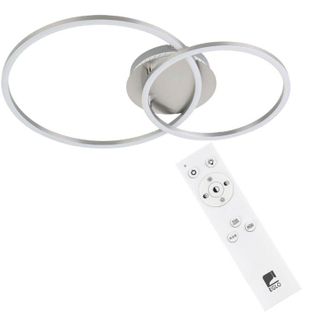 Eglo Led Deckenleuchte Palmaves 3 nickel matt 55 x 39 cm Deckenlampen & Kronleuchter - Eglo