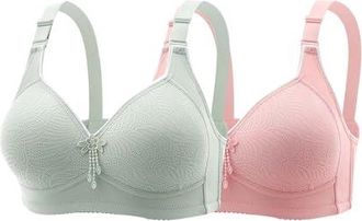 Generic Bustier & Couverture Compl&egrave;te Soutien-gorge &agrave; armatures Grande Taille Soutien-gorge sans anneau en acier Soutien-gorge quotidien, Blanc., A