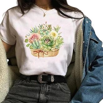 Keephen Western Cactus Impression 3D T-Shirt Femmes Cactus D&eacute;sert Botanique Graphique Tees Randonn&eacute;e Escalade Dr&ocirc;le Manches Courtes Tops