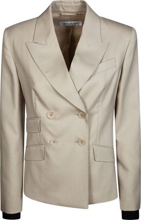 Max Mara Femme, Vestes, Beige, Taille: 38 FR Mxsplacido Giacca DP Sancrata