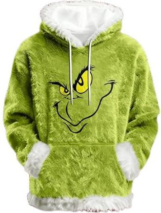 Generic Le Grinch Sweat A Capuche Femme Vêtements Deguisement De Femmes Christmas Hiver Sweatshirts Noël The Moche Plaid Pull Pilou Adulte Pulls Pyjama 2025 O