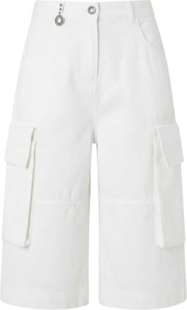 Pinko Pinko, Femme, Shorts, Blanc, Taille: 36 FR Long Shorts