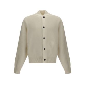 Jacquemus Bestickte Strickjacke aus reiner Schurwolle von Jacquemus - - Knitwear - Herren - Beige - XL