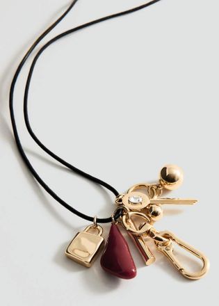 Mango Collier pendentif breloques or - Femme - Taille unique - MANGO