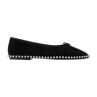 Alexander Wang Schwarze Lederballerinas mit Ballchain-Detail - - Shoes - Damen - Schwarzk - 40 EU