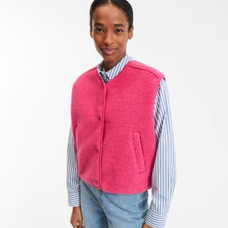 La Redoute Collections Gilet Oversize En Sherpa Sans Manches