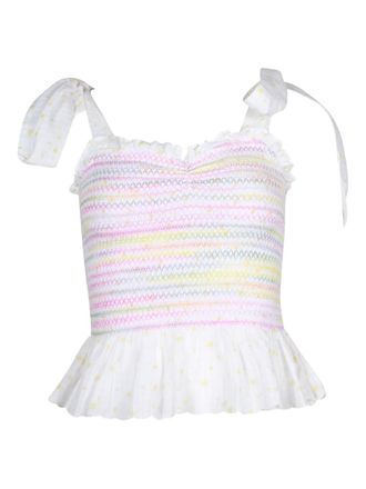 LoveShackFancy haut Bucky - Blanc