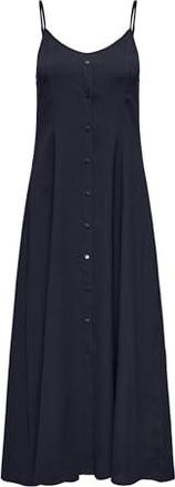 Only Long Dress Onlnova Life Elite Gigi Robe Longue Solide, Bleu Nuit, XL Femmes