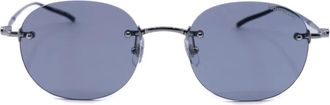 Montblanc lunettes de soleil à monture ronde - Argent