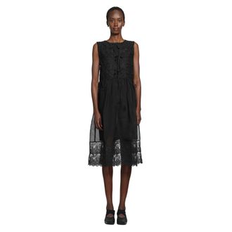 Renli Su Silk Sheer Lace Mini Dress
