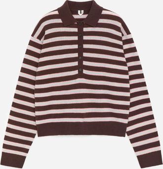 Arket Polopullover Aus Wolle -Braun