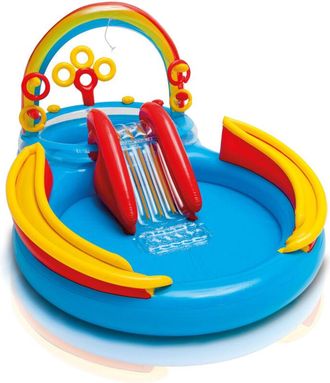 Intex Play Center Rainbow Ring 297 x 193 x 135 cm mit Rutsche