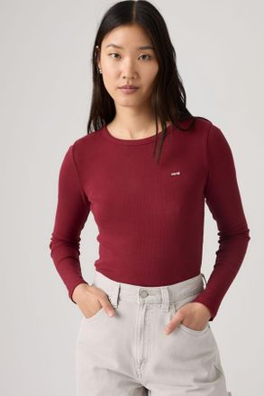 Levi's Hayes Lang&auml;rmeliges T-Shirt - Damen - Rot / Rot