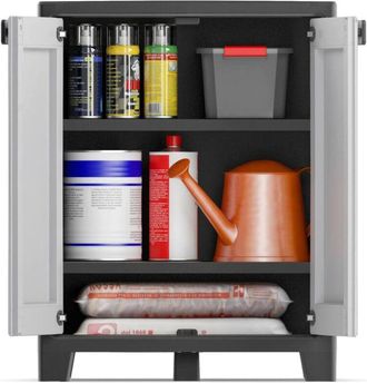 Dmora Dmora Au&szlig;enschrank Viddalba 80x44x100h cm Grau, 2 Regale