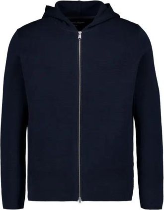 Marc O'Polo Herren Pullover blau Baumwolle unifarben