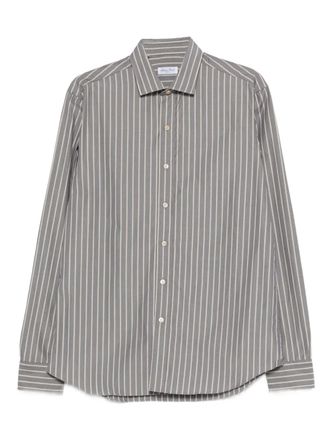 Salvatore Piccolo chemise classique &agrave; double rayure - Gris