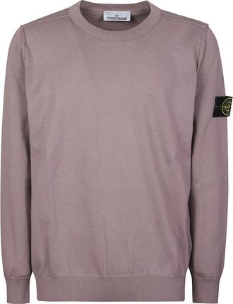 Stone Island Homme, Pulls, Violet, Taille: XL Soft Cotton Crewneck Sweater