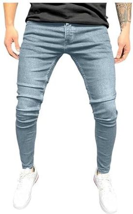 Generic Jean Homme Regular Pantalon Jeans Pantalons en Denim Hip Hop de Mode pour Homme, Trousers de Travail Confortables pour Un Style D&eacute;contract&eacute;