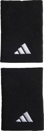 adidas Unisex Tennis Wristband Large, Black/Black/White, M