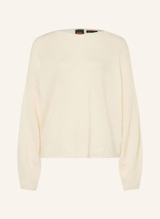 HUGO BOSS Pullover Folletto Mit Alpaka weiss