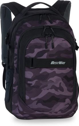 Fabrizio Bestway Evolution Air Schulrucksack Daypack Backpack Rucksack Schulranzen 40177, Farbe:Schwarz/Dunkelgrau