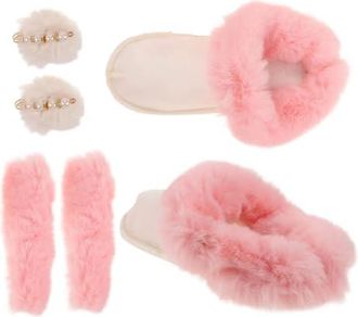 Frcolor Chaussettes Chaudes &Eacute;paisses Coton pour Chaussures Doublure Amovible Peluche &Eacute;paisse avec Pompon Protection Antid&eacute;rapante pour Hiver Confort et Chaleu