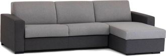 Dmora Festes Sofa Dland, Ecksofa, 100% Made in Italy, Sofa-Wohnzimmer, mit Wendebeh&auml;lter Halbinsel, aus gepolstertem Stoff, mit Standard-Armlehnen, Cm
