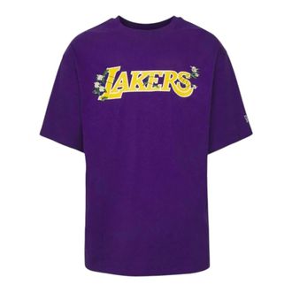 New Era NBA Blumiges Grafik-T-Shirt Lakers - - Tops - Herren - Lila - S