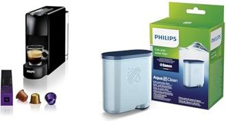 Nespresso Krups XN1108 Essenza Mini Kaffeekapselmaschine & Philips AquaClean Kalk- und Wasserfilter für Espressomaschine, Kein Entkalken bis 5000 Tassen, Einzel