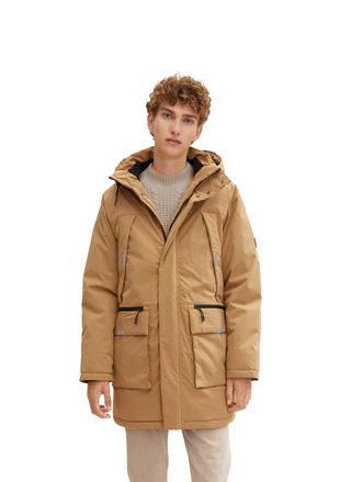 Tom Tailor Herren Artic Winterparka 1032436, 12912 - Splashed Clay Beige, M