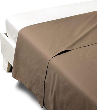 Caleffi Percalle Bettlaken, Oberseite, Perkal, Moka, Doppelbett, 1003496, Caleffi