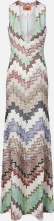 Missoni Maxikleid aus H&auml;kelstrick