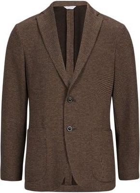 Boglioli Blazer droit &agrave; carreaux en coton m&eacute;lang&eacute;