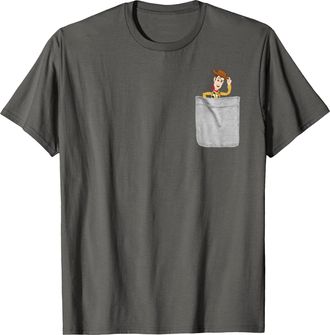 Disney Pixar Toy Story Woody T-Shirt mit Kunstdruck an der Tasche T-Shirt