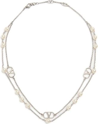 Valentino Garavani collier VLogo Signature - Argent
