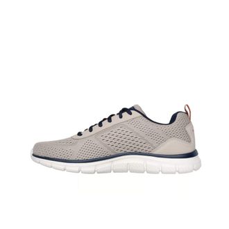 Skechers Mens Track Leshur Sneaker, Taupe/Navy, 40 EU