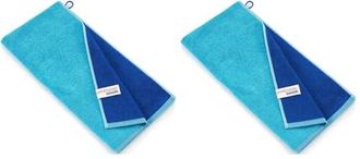 Bassetti New Shades Handtuch aus 100% Baumwolle in der Farbe T&uuml;rkis T1, Ma&szlig;e: 50x100 cm - 9328127 (Packung mit 2)