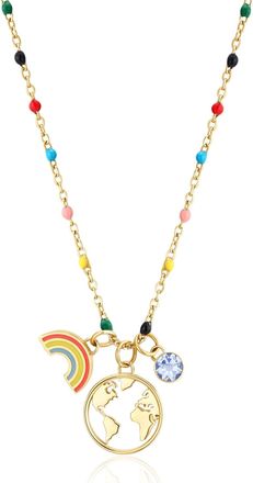 Brosway Halskette Frau aus Edelstahl mit Symbolen Welt, Halskette Frau Kollektion CHAKRA - BHKN059