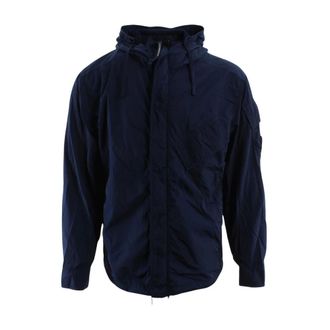 C.P. Company C.p. Company - Chrome-R Hooded Lens Overshirt - Homme - Vestes - Bleu - Taille: L