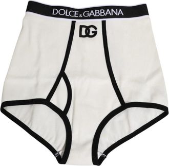 Dolce & Gabbana Homme, Sous-v&ecirc;tements, Blanc, Taille: S Culotte &agrave; Taille Logo