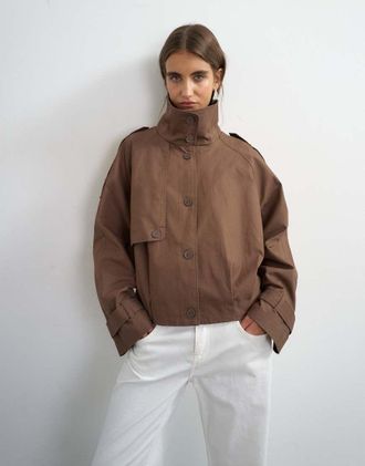 Topshop Trench-coat court - Marron