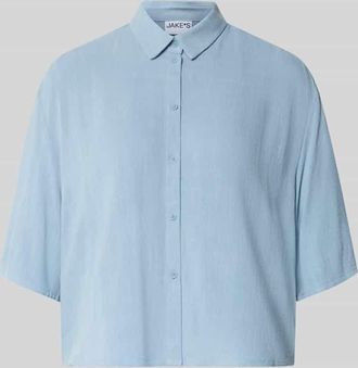 Jake*s Casual Bluse mit Kentkragen und Knopfleiste