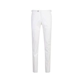 PT01 Pantalon slim &agrave; plis en coton m&eacute;lang&eacute;