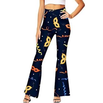 Generic Pantalon Grande Taille Femme Droit Baggy a Short Compression Eph Neige C&ocirc;tes Confort Happy Decontracte Vieux Belle Rayures Liquidation Grosse Broderie