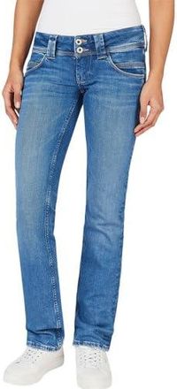 Pepe Jeans London Femme Slim Taille Basse À Double Boutons Pl204586, Bleu (Denim-VS3), 33W/30L