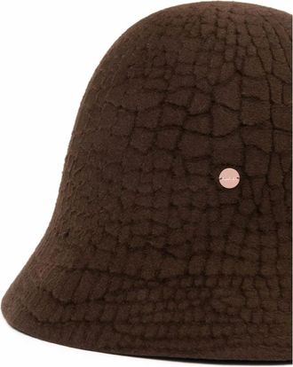Flapper H59FE006FW21 Cracked Rabbit Felt Bucket Hat - Brown