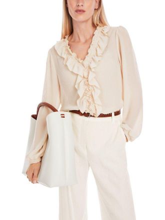 Marc Cain Schlupfbluse Trip to France Premium Damenmode R&uuml;schenbluse Rethink Together