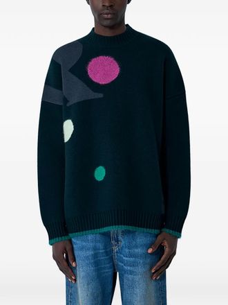 Lacoste jacquard knitted sweater - Gr&uuml;n